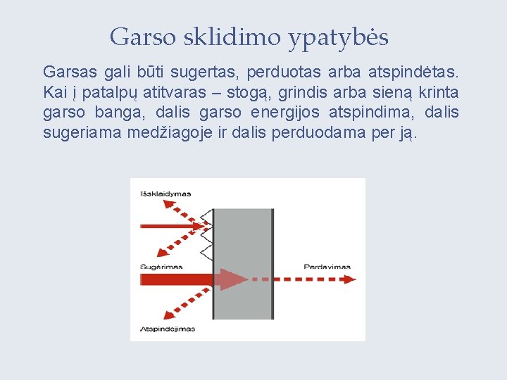 Garso izoliacija Darb pareng Lietuvos sveikatos moksl vidurins