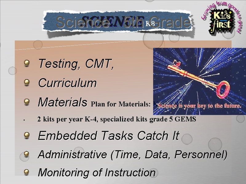 Science 5 th Grade Testing CMT Curriculum Materials