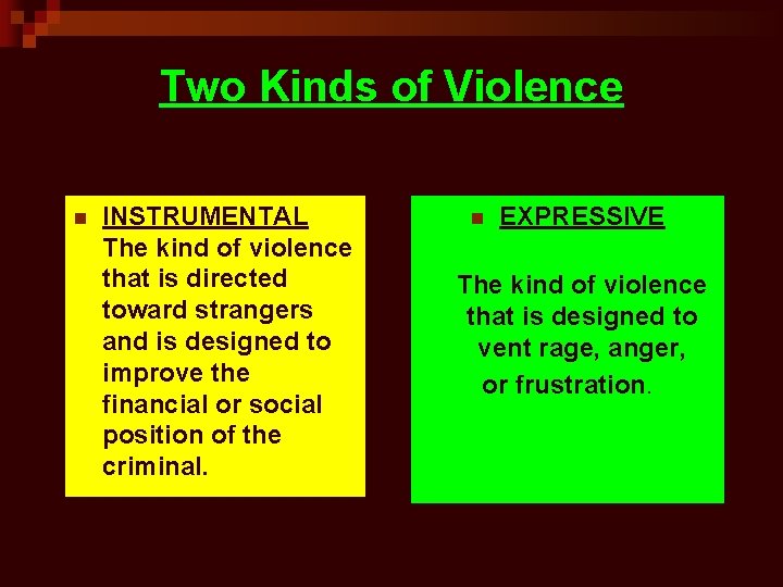 Chapter Ten Violent Crimes Criminology 10 th edition