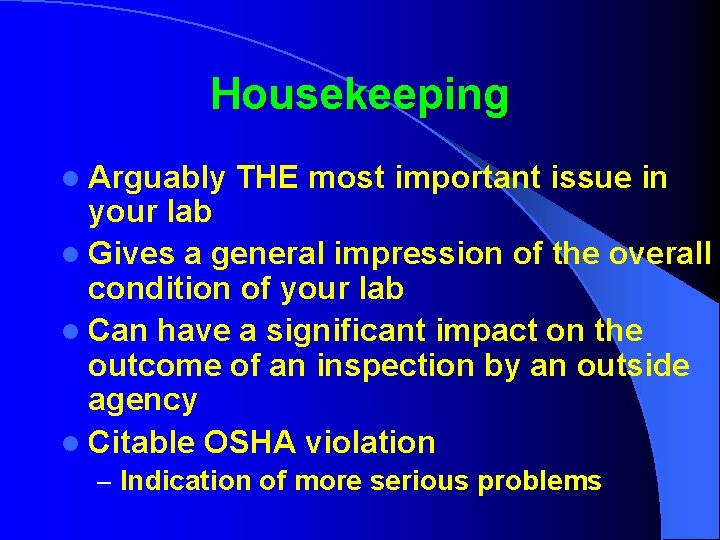 LABORATORY INSPECTIONS Jerry Gordon Manager For Laboratory Safety