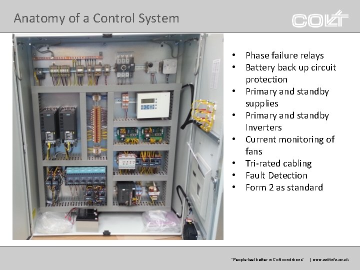 Colt International Ltd Anatomy of a Control system