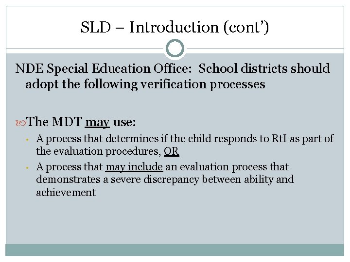 Verification Guidelines for Children with Disabilities TECHNICAL ASSISTANCE