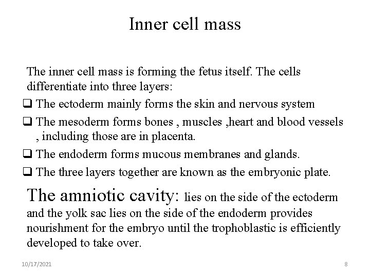 NTRODUCTION TO EMBRYOLOGY AND FETAL DEVELOPMENT AND NORMAL