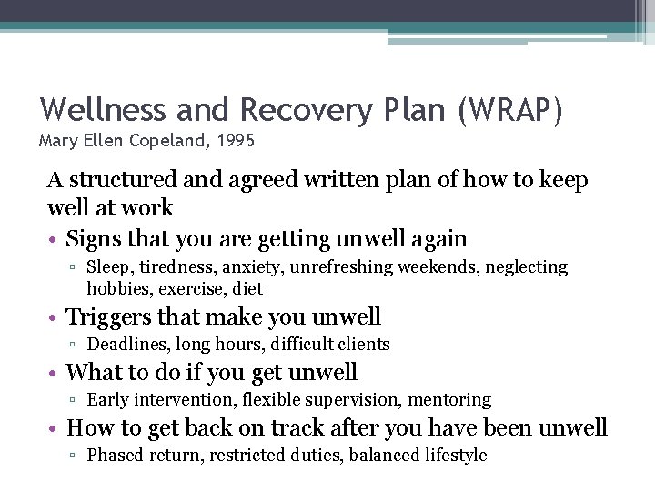 Reasonable Adjustments and Mental Illness in the Workplace