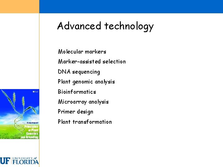 Plant Breeding and Applied Genetics Ute Achenbach Summer
