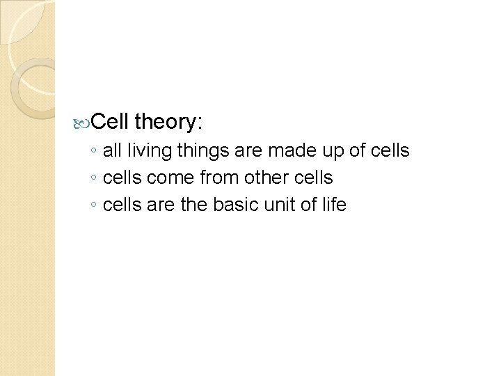 Cell Structure and Function The discovery of cells