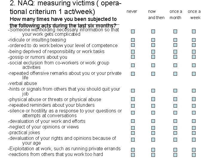 A BULLYING TYPOLOGY ESTIMATING THE PREVALENCE OF BULLYING