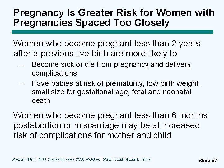 Benefits of Family Planning n e m wo