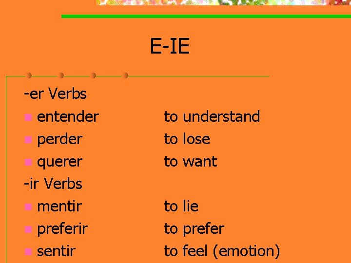 Los verbos que cambian de raz Alias The