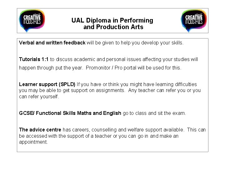 Course Handbook UAL Level 2 Award and Diploma