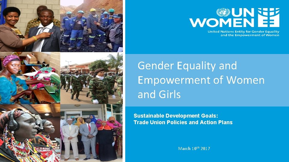 Gender Equality and Empowerment of Women and Girls