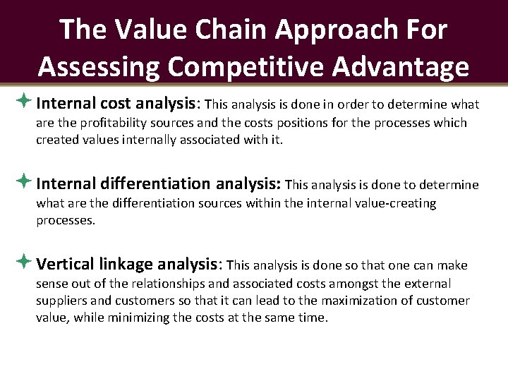 3 1 Learning Objectives LO 1 Value chain