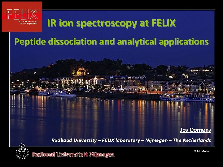 IR ion spectroscopy at FELIX Peptide dissociation and