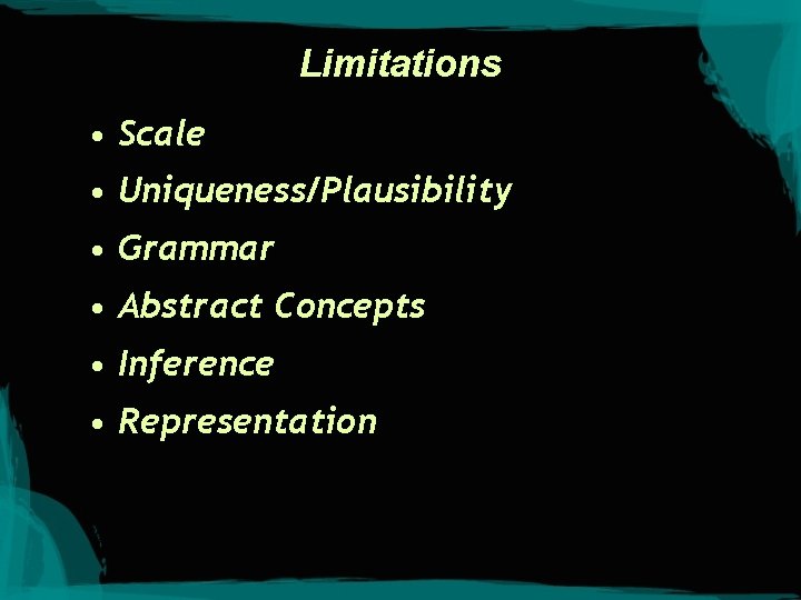 Lecture Overview Regier System Limitations Image Schemas Recap