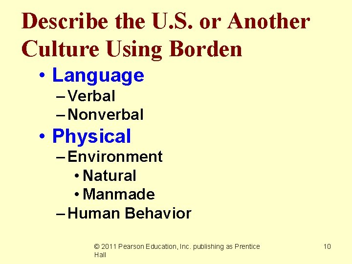 Chapter 1 The Nature of Intercultural Communication Topics
