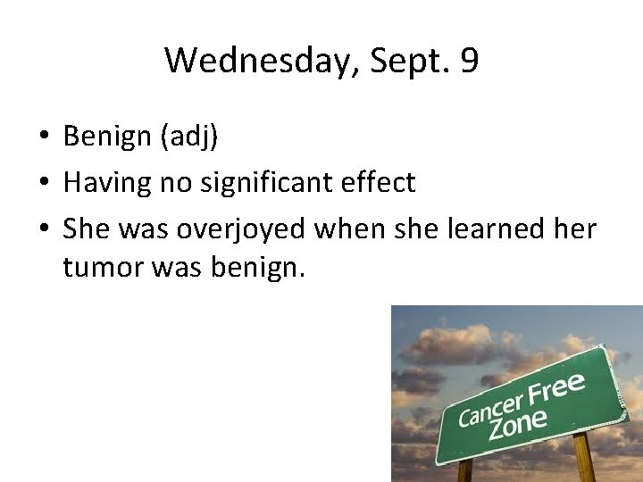 Tuesday Sept 8 Aberration n Departure from what