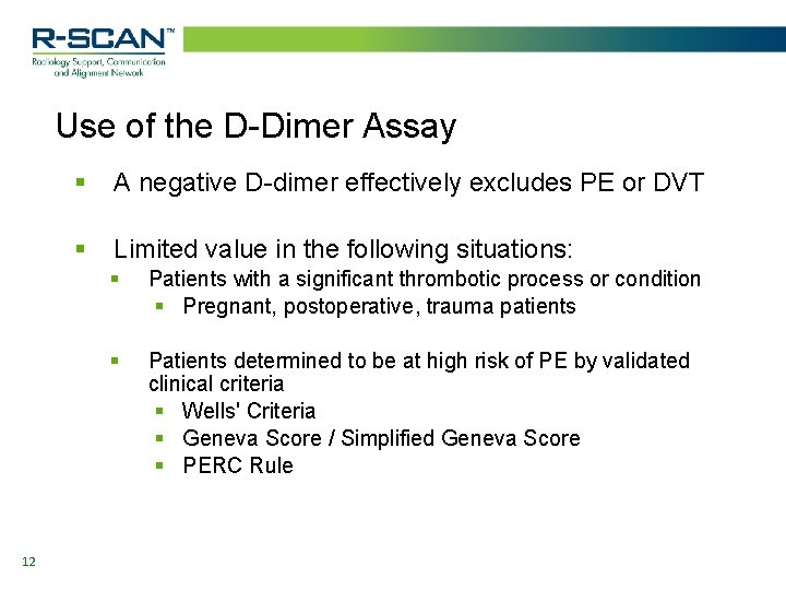 CTA for Pulmonary Embolism When to Image Based