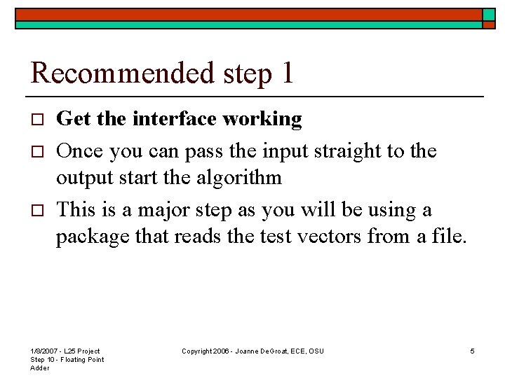 Project Step 10 A floating point multiplier behavior