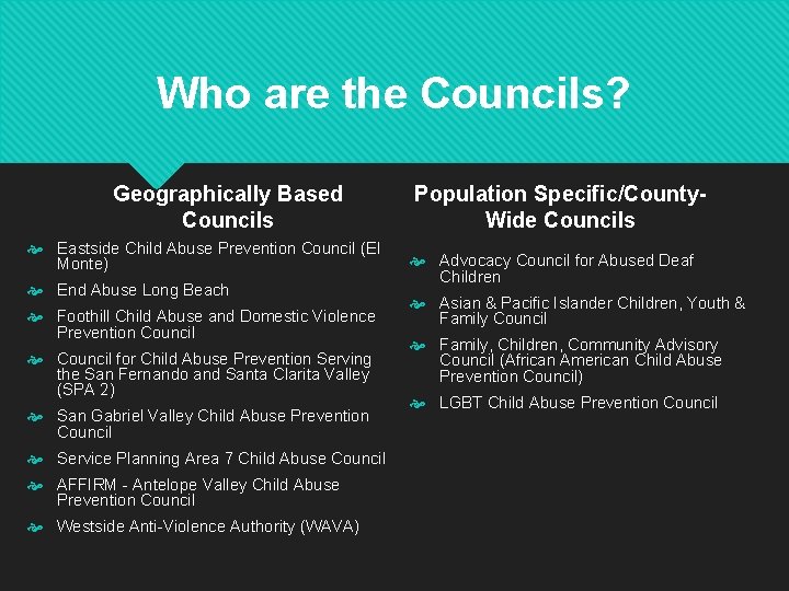 Los Angeles County Community Child Abuse Prevention Councils