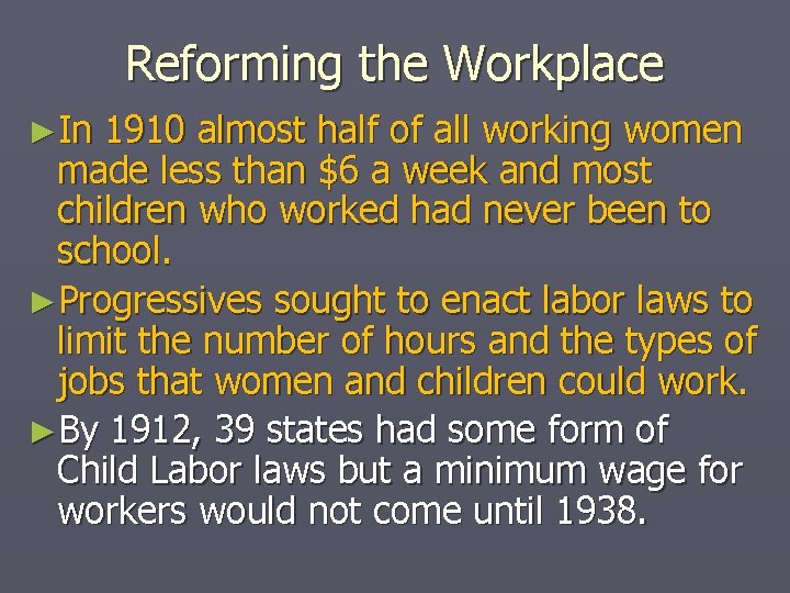 The Progressive Era TEAM US HISTORY Industrialization Recap