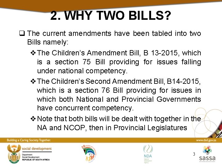 Childrens Amendment Bill and the Childrens Second Amendment