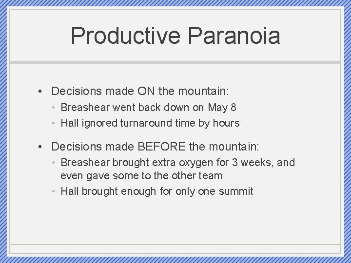 Leading Above The Death Line Great By Choice