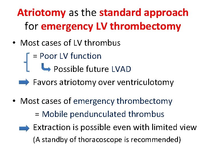 Surgical removal of a large mobile left ventricular