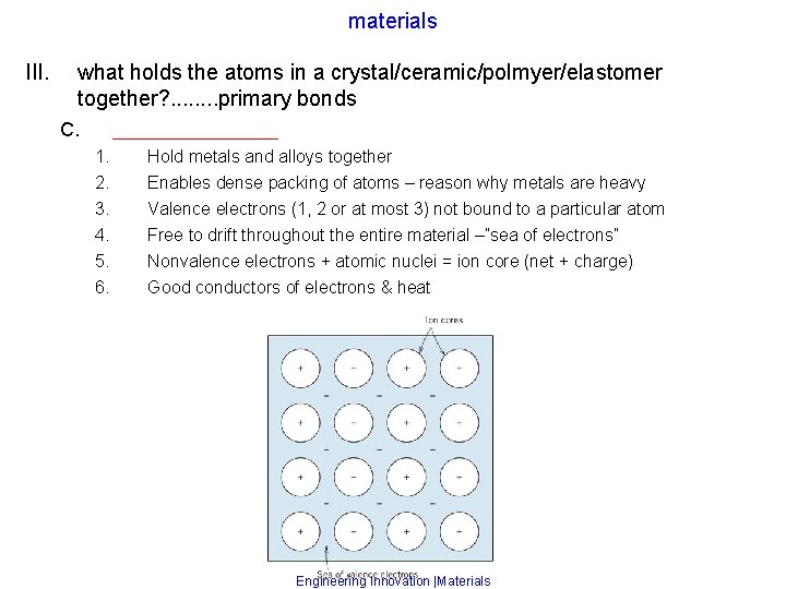 materials I Lecture outline A B Introduction to