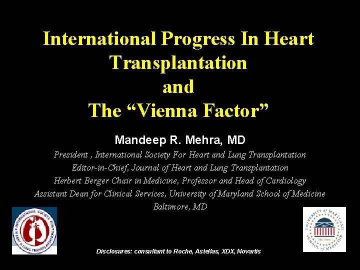 International Progress In Heart Transplantation and The Vienna