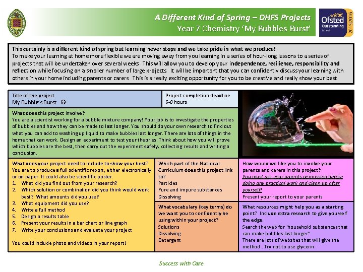 A Different Kind of Spring DHFS Projects Year