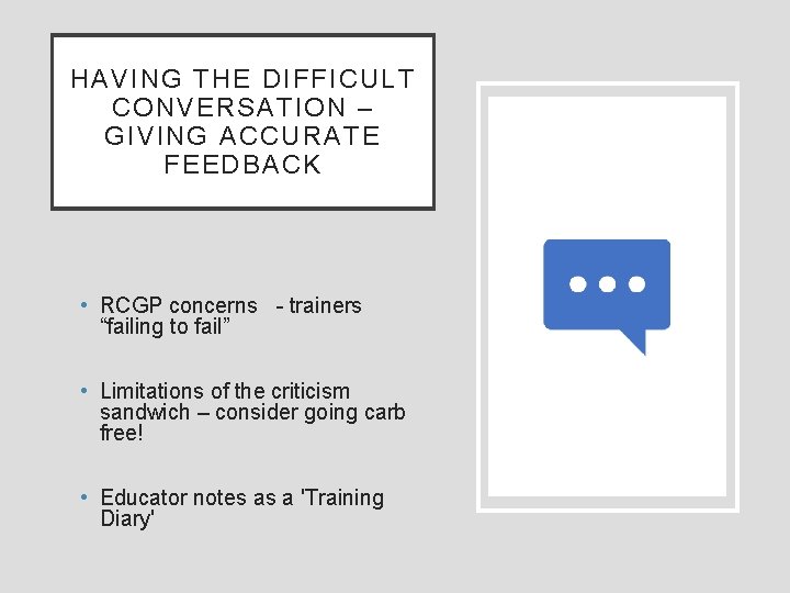 TRAINEES EXPERIENCING DIFFICULTIES KAREN BRADLEY ELENA PAMPHILON PLAN