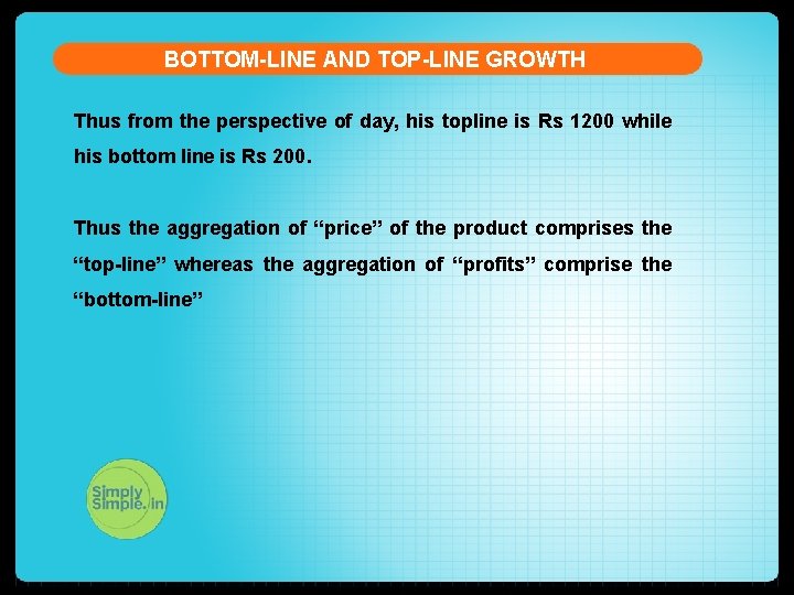 BOTTOMLINE ANDTAPERING TOPLINE GROWTH FED Understanding the difference