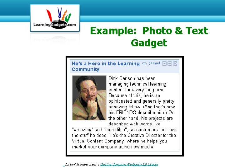 Content licensed under a Creative Commons Attribution 2