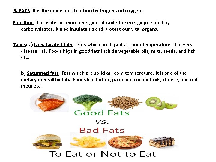 BIOLOGY CHAPTER1 COMPONENTS OF FOOD PART2 3 FATS