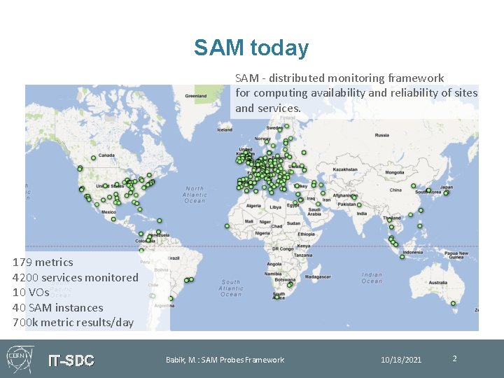 Marian Babik ITSDCMI SAM PROBES FRAMEWORK ITSDC Babik