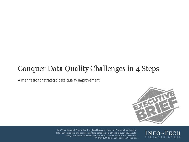 Conquer Data Quality Challenges in 4 Steps A