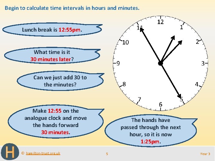 Begin to calculate time intervals in hours and
