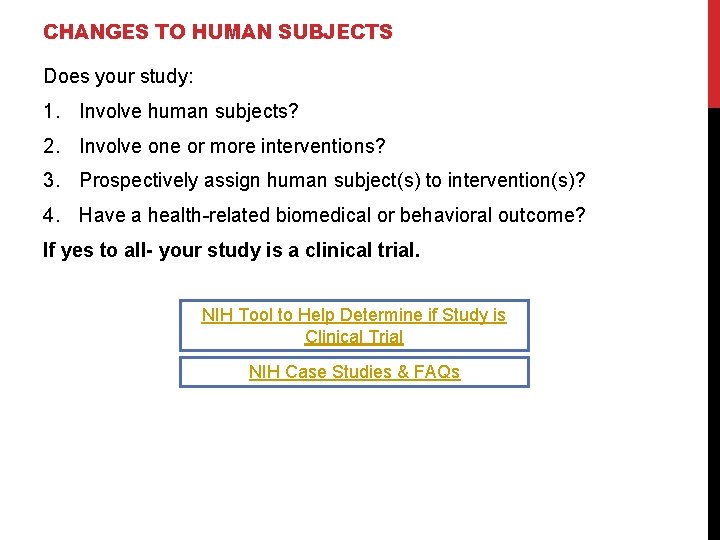 OFFICE OF PROPOSAL DEVELOPMENT IMPLEMENTING NEW NIH HUMAN