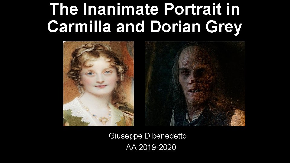 The Inanimate Portrait in Carmilla and Dorian Grey