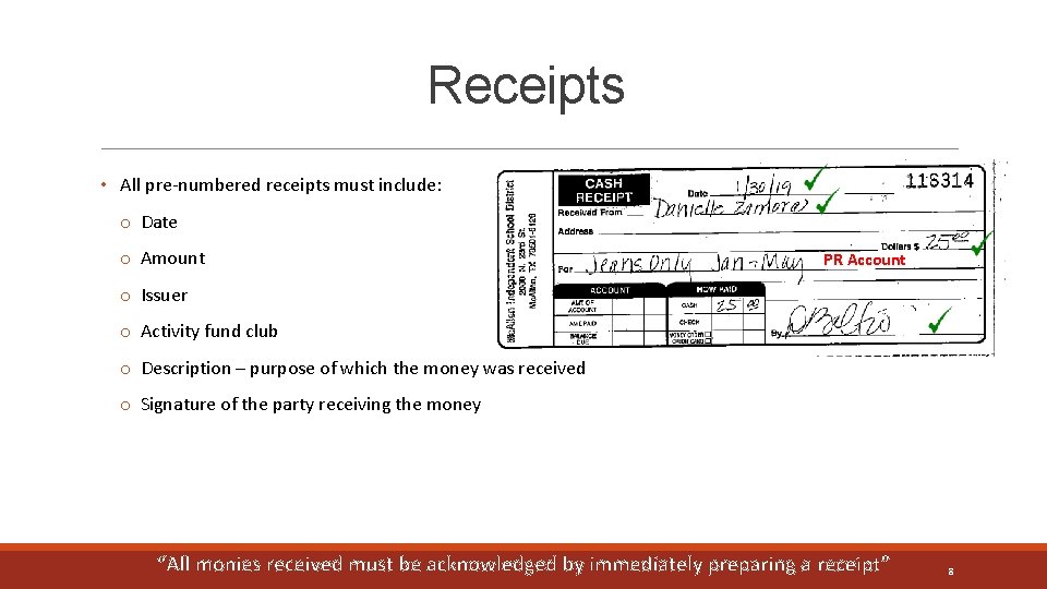 Activity Fund Procedures 2018 2019 Presented by Claudia