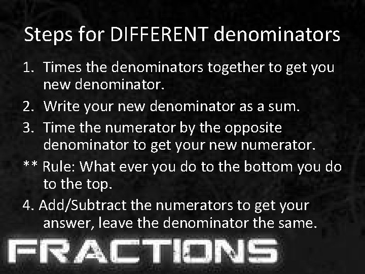 Fractions Proper Fractions A proper fraction is a