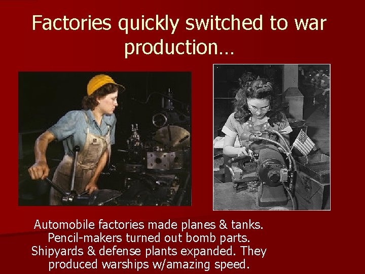THE U S IN WORLD WAR II Chapter