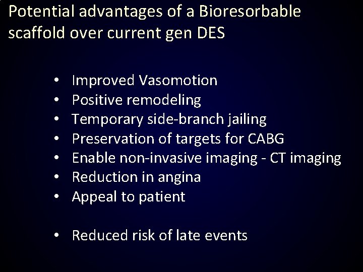 Vascular Restoration A Theoretical Advantage Between Bioabsorbable ...