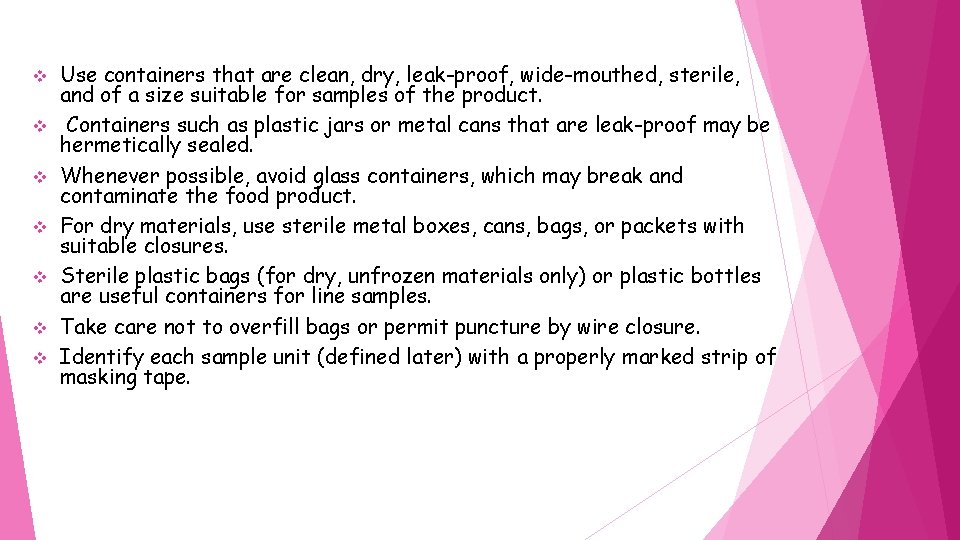 Food Sampling Preparation of Sample Homogenate Lab 2