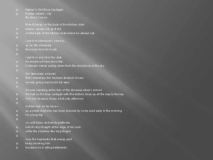 DEMENTIA Fathers Old Blue Cardigan POEM VIEWS 118