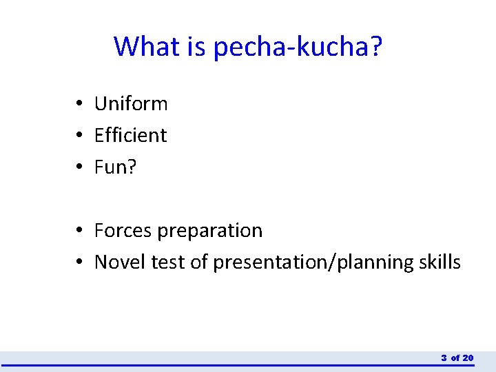 An example of a pechakucha presentation By yours