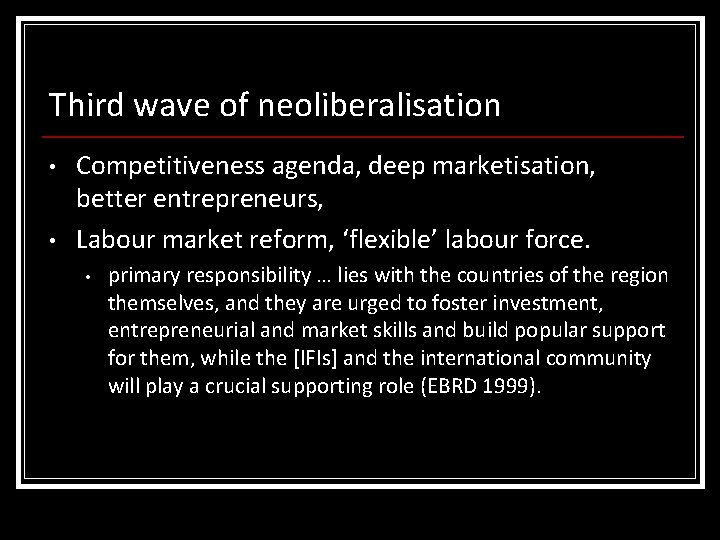 Never waste a good crisis The European Bank