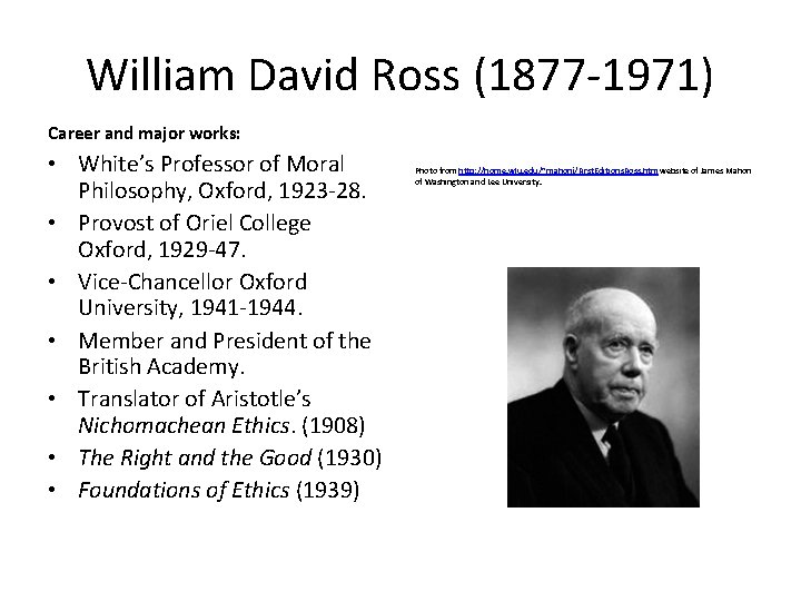 William David Ross 1877 1971 Career and major