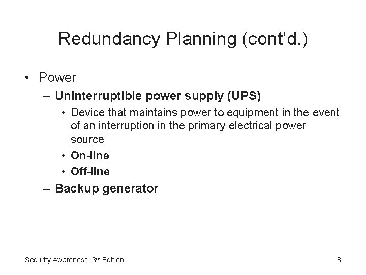 Security Awareness Chapter 6 Enterprise Security Objectives After