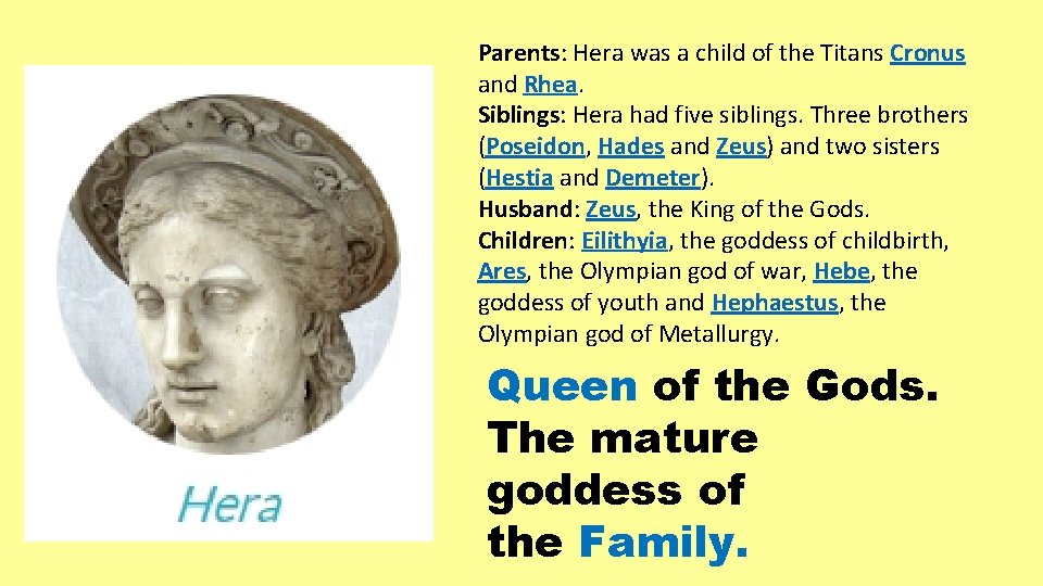 Introduction to Mythology The Gods and Goddesses of